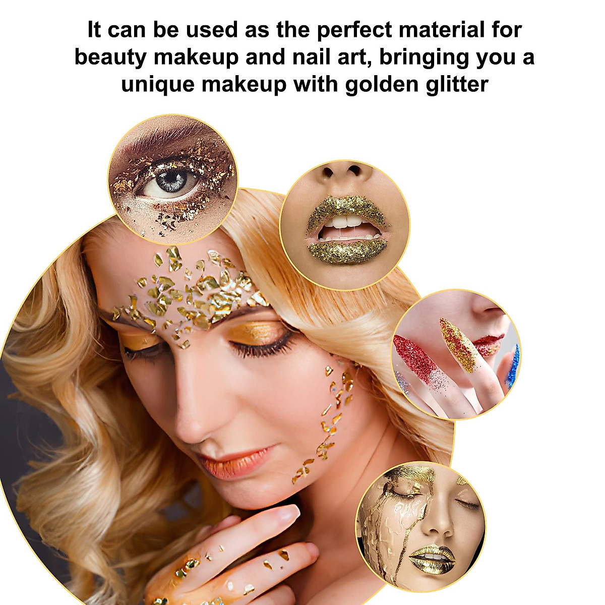 Serlium Edible Gold Leaf, Gold Leaf Cake Decoration Gold Flakes Food Gold Foil Decoration Baking Gold Foil Decor Chocolates Decor Gold Leaf Sheets for Cooking Dessert Decoration Crafts Makeup (2Pcs)