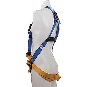 Werner H412002 Basewear Standard (1 D Ring) Harness, Universal Tongue Buckle Legs, 1per Pack