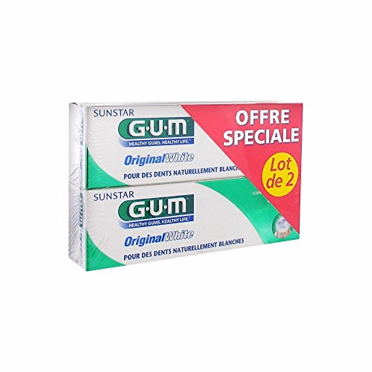 Gum Original White Toothpaste 2 x 75ml