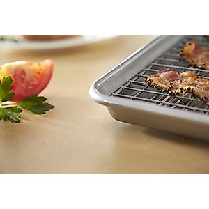 USA Pan Half Sheet Bakeable Cooling Rack, Steel Nonstick Wire