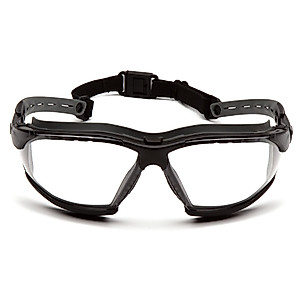 Pyramex Safety Products GB9410STM Isotope Safety Glasses, Clear H2MAX Anti-Fog Lens with Black Frame, Clear