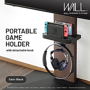 WALL Portable Game Holder Shelf with Detachable Hook for TV Stand V2/V2CASTER/V3/V5 Models | Satin Black