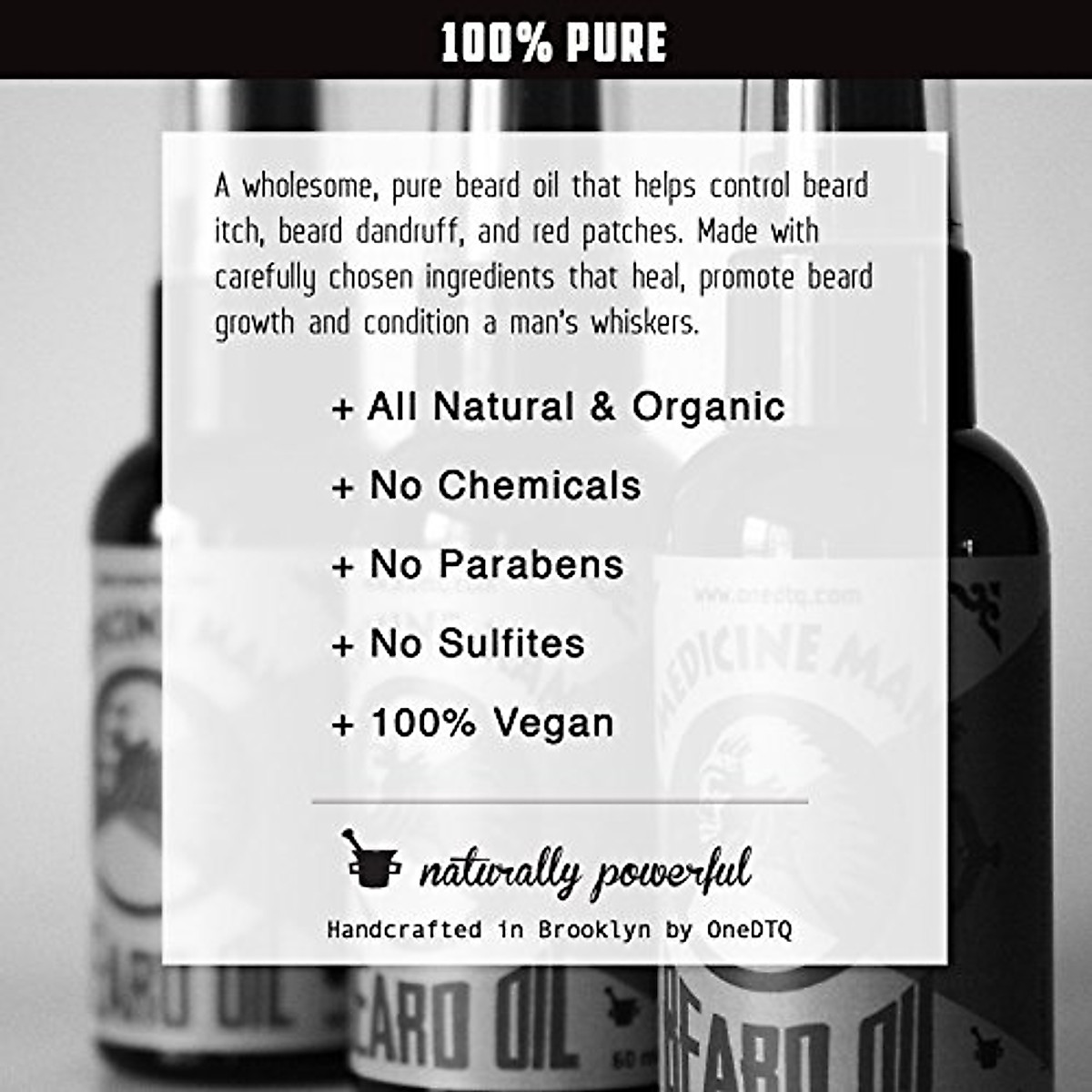 Medicine Man's Anti-Itch Beard Oil 2 FL OZ - 100% Natural & Organic Leave-in Conditioner for Men