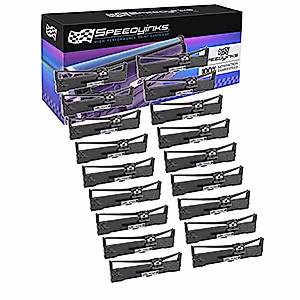 Speedy Inks Compatible Printer Ribbon Cartridge Replacement for Epson S015329 (Black, 18-Pack)
