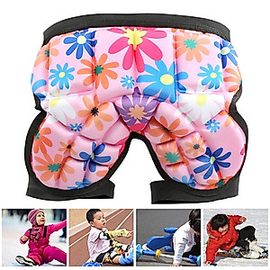 Kids Hip Pad Protector Snowboard Skating Hip Butt Protection Pad for Children, Skating Cycling Outdoor Activities(Red)