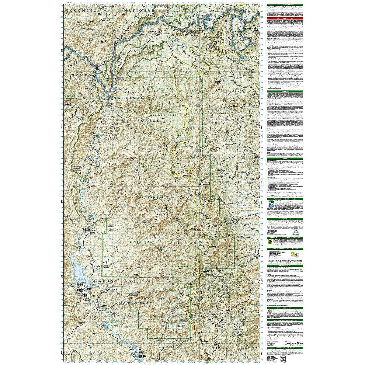 Mazatzal and Pine Mountain Wilderness Areas Map [Coconino, Prescott, and Tonto National Forests] (National Geographic Trails Illustrated Map, 850)
