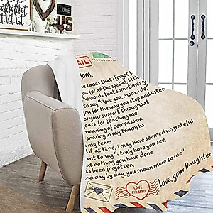 OFADD Gifts for Mom, Mother's Day Birthday Gifts for Mom, Blanket to My Mom Gift from Daughter, Mom Day Gift Blanket, Mom Blanket 50” x 60”