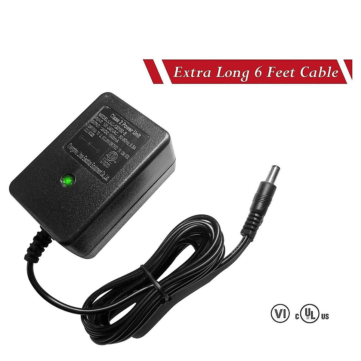 12V 1000MA Round Hole Battery Charger with Charging Indicator Light for Kids Electric Ride-On Cars