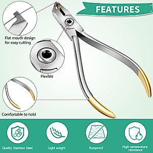 Braces Wire Cutter Hard Wire Cutter Pliers Wire Cutters Braces Stainless Steel Brace Removal Tooth Pulling Kit Tool for Cutting Titanium Alloy Archwire (Distal End Cutter, 1 Pack)