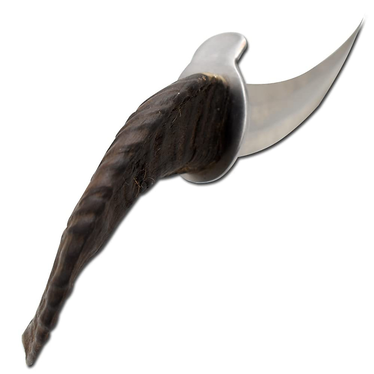 Old Ram Handmade Collection Stainless Steel Hunting Hunting Knife RAM Horn Handle With Leather Sheath