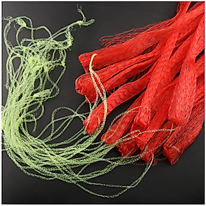 JCBIZ 15pcs 450mm/17.7" Watermelon Nets with Drawstring Hanging Watermelon Nets Bags Reusable Plastic Gardening Net, Red
