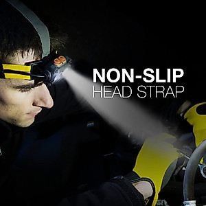 Energizer Hardcase LED Headlamp, Water Resistant Hard Hat Headlamp for Construction Work, Camping and Emergency Light, Includes Batteries, Pack of 1