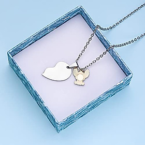 Dckazz Stitch Necklace Weirdo 1 Weirdo 2 Necklace Stitch Necklace for Best Friends Stitch Bff Weirdo for Girls Stich Birthday Gift