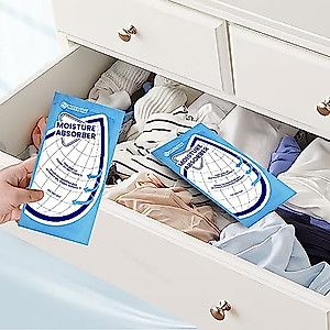 Wisesorb 25 Gram 10 Packs Moisture Absorbers, Dehumidifier Bags for Bathrooms, Basements, Rvs, Humidity Packets for Closet