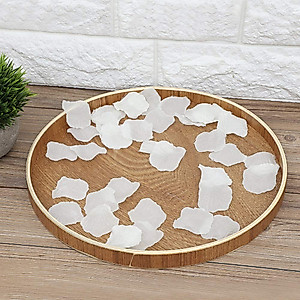 Wooden Serving Tray Round Plate for Tea Set Fruits Candies Food Home Decoration(30cm)