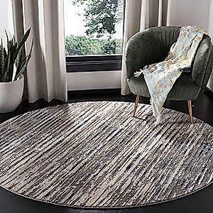 Safavieh Meadow Collection 5'3" x 7'6" Grey Light Grey MDW179F Modern Abstract Area Rug