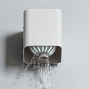 WISELADY Toilet Brushes with Comfortable Handle,Toilet Brush and Holder Set for Bathroom Storage Cleaning,Toilet Cleaner Brush for Deep Cleaning, Bathroom Cleaning Combo with Modern Stand (White)