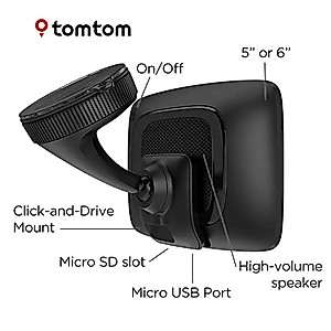 TomTom GO Supreme 6” GPS Navigation Device with World Maps, Traffic and Speed Cam alerts thanks to TomTom Traffic, Updates via WiFi, Handsfree Calling, Click-and-Drive Mount