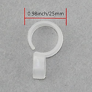 Wind Proof Hanger Hook, Anti Slip Clothes Hangers from Drying Rack, Clear Plastic Hook for 1 inch Diameter Rod, Clothes Drying Rack Organizer 20 PCS