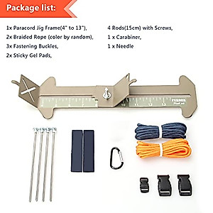 Catcan 2 in 1 Paracord Jig, Paracord Bracelet and Paracord Jig Making Kit, Adjustable Length DIY Craft Paracord Tools 4" to 13" with Free Cord and Buckles
