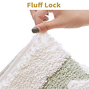 Vodiver Bathroom Rugs Mat 32x20 Inch, Green Bath Mats for Bathroom Non Slip, Ultra Soft Washable Cute and Super Absorbent Bath Rugs for Tub, Shower (20x32, Mint Green)