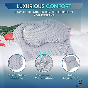 Bath Pillows for Tub Neck and Back Support - Bath Pillow for Bathtub - Bath Tub Pillow Headrest - Spa Pillow for Bathtub and Hot Tub - Bathtub Accessories for Women – Bath Cushion for Tub Adult