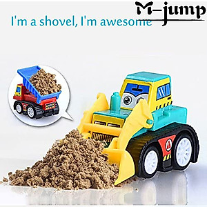 M-jump Pull Back Vehicles , 12 Pack Assorted Construction Vehicles Toy , Vehicles Truck Mini Car Toy For Kids Toddlers Boys,Pull Back and Go Car Toy Play Set