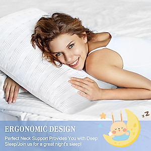 Meoflaw Cooling Pillows for Sleeping Queen Size Set of 2,Shredded Memory Foam Bed Pillow with Pillow Case-Double Sided Material,Adjustable Loft Queen Pillow for Side & Back Sleeper-Medium Firm