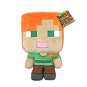 Jay Franco Mojang Minecraft Plush Stuffed Alex Pillow Buddy - Kids Super Soft Polyester Microfiber, 16 inch (Official Product)