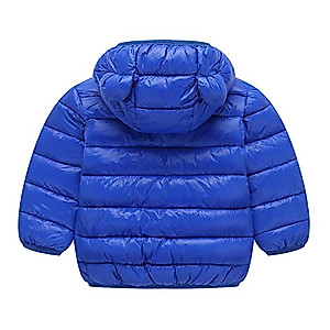 WUSENST Baby Boys Girls Winter Coats Hoods Light Puffer Down Jacket Outwear with Pockets