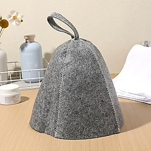 Tofficu Russian Banya Hat 2pcs Original Wool Sauna Hat Russian Felt Bath Hat Vaporarium Hat for Women Men Grey Vaporarium Hat