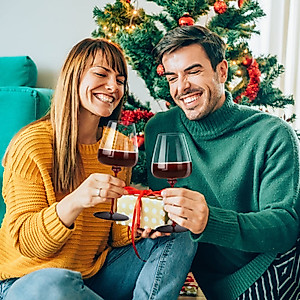 Wine Glass for Wedding, Lead-Free Crystal Glass with Austria Crystal, Non-Slip Base or Swirling Base for Decanting, 1 Piece, Safety Gift Box Package, Ideal for Weddings and Wine Lovers