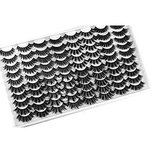 Mink Lashes Faux False Eyelashes Dramatic Natural Look 8 Styles Fake Eyelashes Pack 18-22MM Thick Crossed Fluffy Volume Reusable Eyelashes 3D Multi-layered Cat Eye&Round Shape by Boahankuke