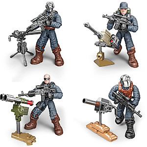 MEIEST SWAT Model Equipment Assembly Building Block Toys,8 PCS City Police Action Mini-figures with Multiple Military Weapons Accessories,Party Favors Set for Boys