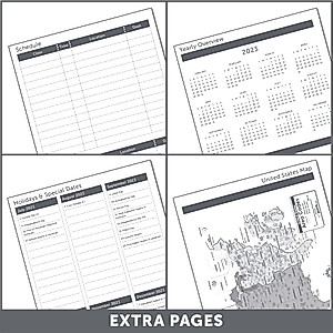 Office Depot® Brand Stellar Academic Weekly/Monthly Planner, 5-1/2" x 8-1/2", Black, July 2023 to June 2024