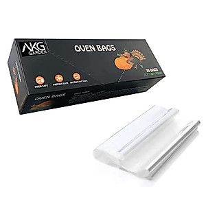 Turkey Oven Bags- Multi-Purpose Oven Bags for Cooking Baking, Roasting & Harvesting- Smell Proof Oven Cooking Bags Safe for Cooking Meats, Fish & Vegetables - Clear (15.2" x 20”) (36)