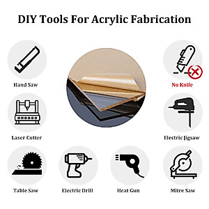 KINLINK 8x12 Plexiglass Sheets 1/8 inch-3mm Clear Acrylic Sheets, Clear Plastic Board Polycarbonate Sheet for DIY Project, Craft, Picture Frames, Acrylic Sign, Weding Invitaton, 2 Pack