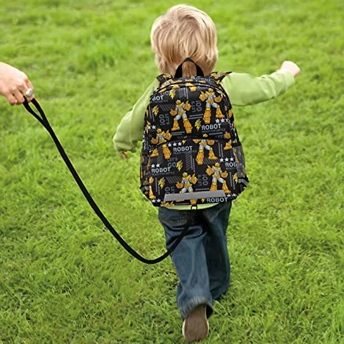 Kid's Toddler Backpack Abstract Robots Soldier Preschool Backpack for Ages 3-6, Funny Warrior Lightweight Book Bag for Boy & Girl, Adjustable Strap 13in Waterproof Kindergarten Schoolbag