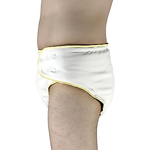 Adult Fitted Cloth Diaper: Incontinence Special Needs Washable Protective Briefs for Women and Men (1 Fitted Diaper, Small)