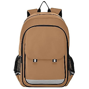 ODAWA Sand Brown Laptop Backpack 16 Inch for Men Middle School Backpack for Boys Book Bags for Boys