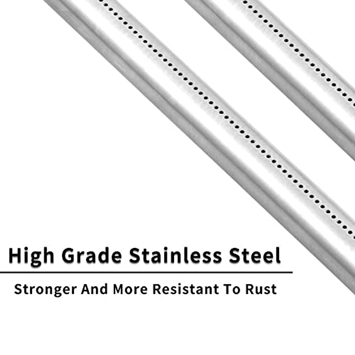 SHINESTAR Grill Burner Replacement for Weber Spirit & Spirit II 200 Series, Spirit E/S-210 (Front-Mounted Control), Durable Stainless Steel, 18-Inch Long, Part # 69785