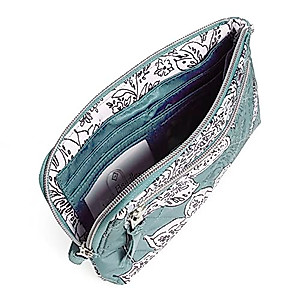 Vera Bradley Women's Performance Twill Wristlet With RFID Protection, Tiger Lily Blue Oar, One Size