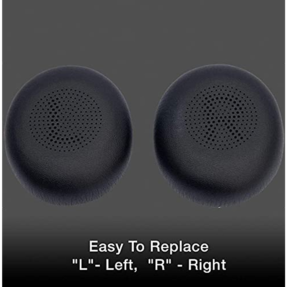 Ear Cushions Pads for Jabra Evolve2 65, Elite 45h, Evolve2 40, Bluetooth and Corded USB Headsets, Global Teck 2pk Replacement Spare Leatherette Ear Cushion (2-Pack Ear Cushions)