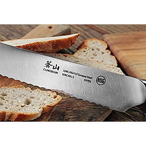 Cangshan N1 Series 59793 German Steel Forged Bread Knife, 8-Inch