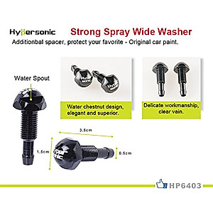 Hypersonic Universal Car Windshield Washer Sprayer 2Pcs Vehicle Nozzle