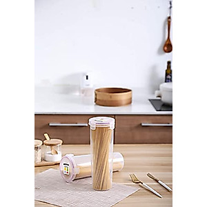 Komax Biokips Spaghetti Container Storage Noodle/Pasta Container 44oz (set of 4) - Airtight, Leakproof with Locking Lids - BPA Free Plastic - Microwave, Freezer, and Dishwasher Safe Pasta Holder
