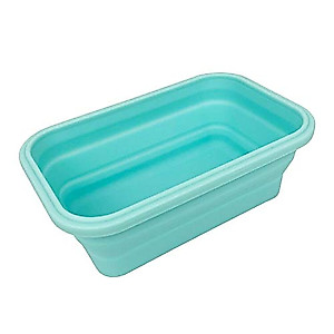 CCyanzi Set of 4 Collapsible Containers Food Storage Collapsible Bowls for Camping Collapsible Silicone Food Containers with Airtight Lids, Microwave, Freezer Safe, For Camping