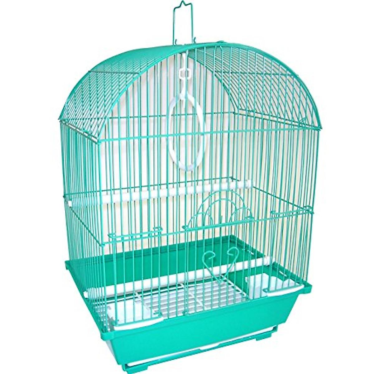 YML A1304GRN Round Top Style Small Parakeet Cage, 11 x 9 x 16