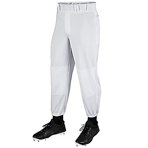 CHAMPRO Boys' Triple Crown Classic Youth Baseball Pants, White, Large