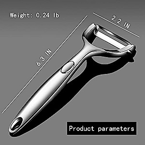 Vegetable Peeler Potato Peelers for Kitchen Y-Shaped Stainless Steel Peeler with Ergonomic Non-Slip Handle & Sharp Blade - Straight blade